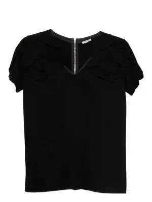 Miu Miu 1990s Rose-detail Blouse - Black