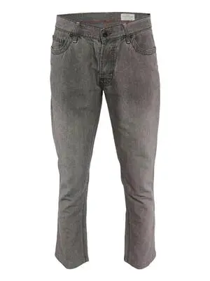 BOSS Leather Patch Trousers - Grey