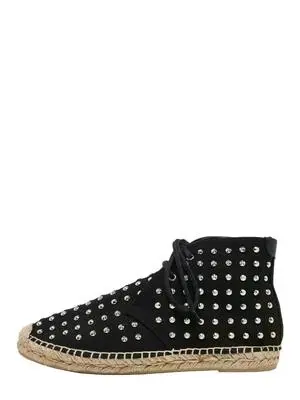 Saint Laurent Studded Espadrilles - Black
