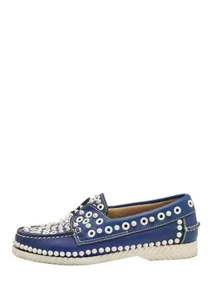 CHRISTIAN LOUBOUTIN 2024 Spikes Grommets Loafers - Blue