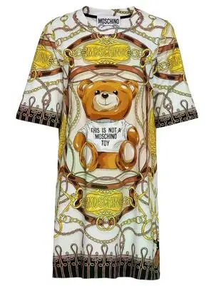 Moschino Bear-print Dress - Neutrals