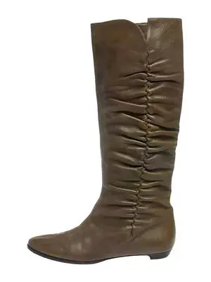 JIMMY CHOO Ruched Knee-high Boots - Brown