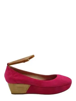 TOD'S Ankle-strap Wedge-heel Pumps - Pink