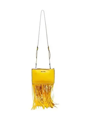 Miu Miu 2010s Fringed Shoulder Bag - Yellow