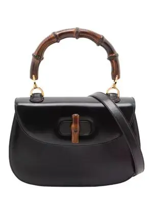 Gucci 1970-1990 Bamboo-handle Shoulder Bag - Black