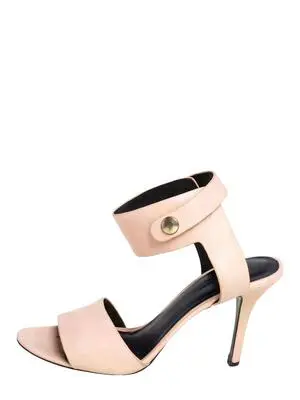 ALEXANDER WANG 100mm Leather Ankle-cuff Sandals - Neutrals