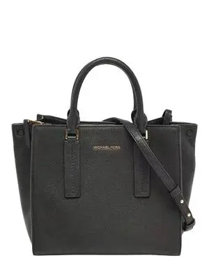 Michael Kors Leather Tote Bag - Black