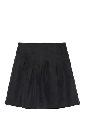 JIL SANDER 2000s Pintuck-detailed Mini Skirt - Blue
