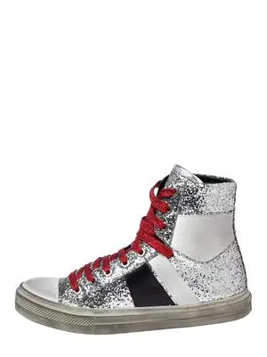 Amiri Sunset Vintage High-top Sneakers - Silver