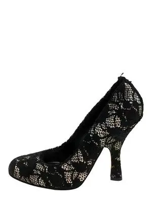 Dolce & Gabbana 110mm Lace-detailing Heeled Pumps - Black