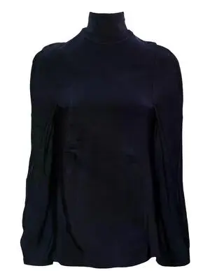 JIL SANDER 2000s Cape Roll-neck Jumper - Blue