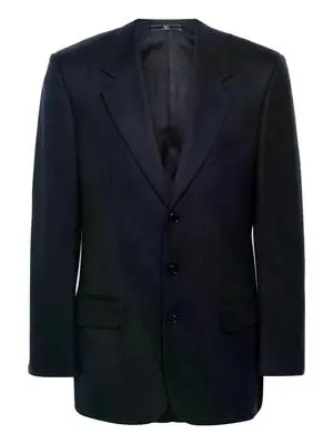 Valentino Garavani 2000s Notched Lapels Virgin-wool Blazer - Blue