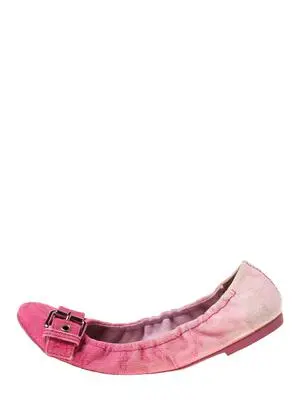 LOUIS VUITTON Denim Ballet Flats - Pink