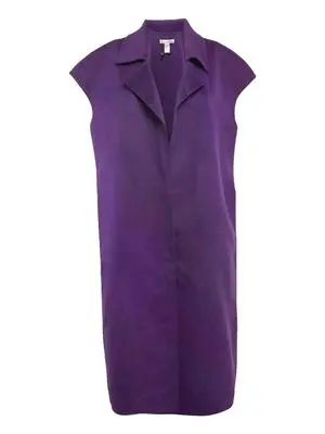 Oscar De La Renta Sleeveless Open-front Coat - Purple