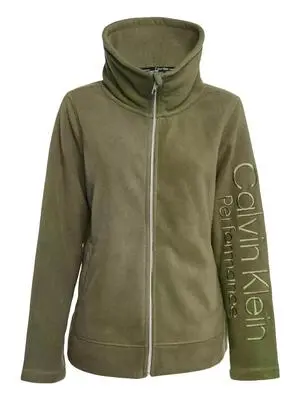 Calvin Klein High-neck Logo-embroidered Jacket - Green
