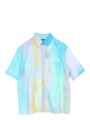 Fendi 2010s Tie-dye Short-sleeve Shirt - Blue
