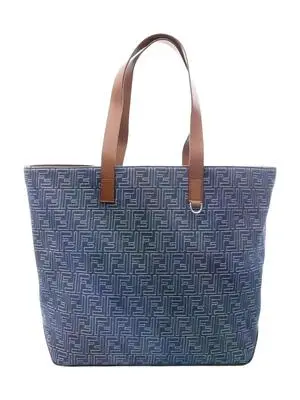 Fendi Ff-motif Tote Bag - Blue