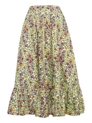 Etro Floral-print Maxi Skirt - Green