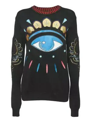 Kenzo Eye-motif Wool Sweater - Black