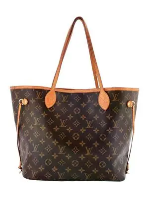 LOUIS VUITTON Neverfull Mm Monogram Canvas Tote Bag - Brown