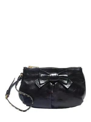 Miu Miu Bow Clutch Bag - Black