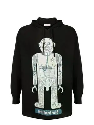 WALTER VAN BEIRENDONCK Walterdroid Knitted Hoodie - Black