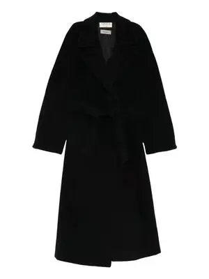 A.N.G.E.L.O. VINTAGE CULT 1990s Belted Virgin Wool Coat - Black