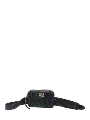 Miu Miu Small Matelassé Belt Bag - Black
