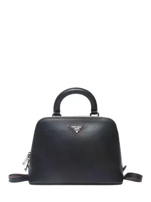 Prada 2016-2024 Saffiano Leather Shoulder Bag - Black