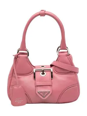 Prada Re-edition 2002 Nappa Leather Moon Satchel - Pink