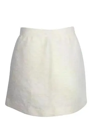 Red Valentino Vintage Bouclé Mini Skirt - White