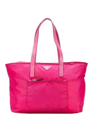 Prada Tessuto Zip Tote Bag - Pink