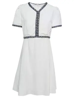 SANDRO Embroidered-Trim Dress