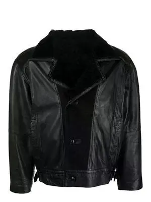 A.N.G.E.L.O. VINTAGE CULT 1980s Sheepskin Jacket - Black