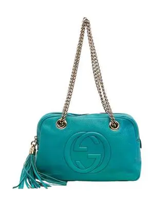 Gucci Leather Soho Chain Shoulder Bag - Blue
