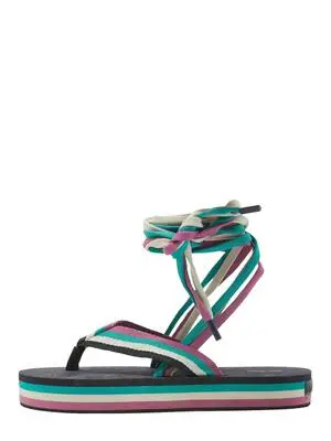 ISABEL MARANT VINTAGE Vintage Canvas Sandals - Black