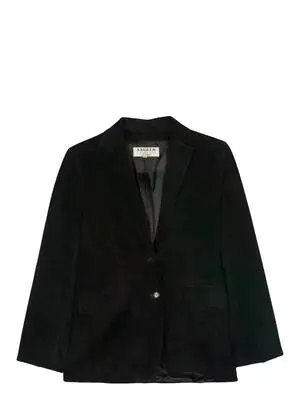 A.N.G.E.L.O. VINTAGE CULT 2000s Suede Single-breasted Blazer - Black