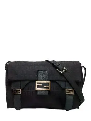 Fendi Zucca Shoulder Bag - Black