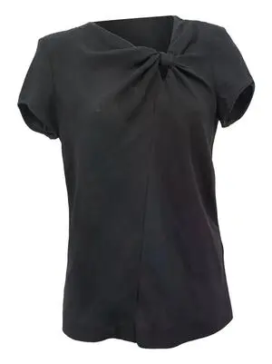 Maje Twist-front Top - Black