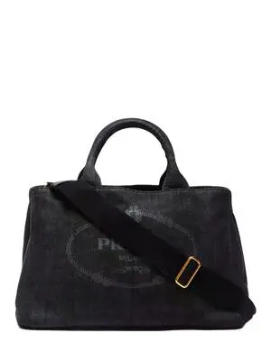 Prada Canapa Two-way Bag - Grey