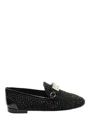 GIUSEPPE ZANOTTI Crystal-embellished Loafers - Black