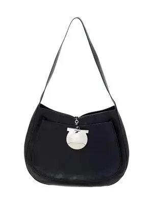 FERRAGAMO Gancini Shoulder Bag - Black