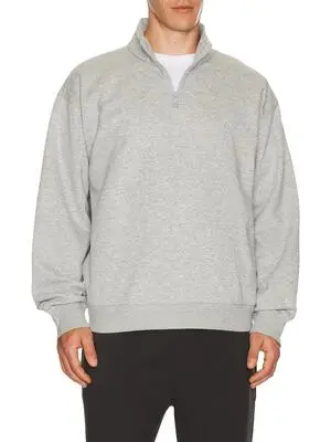 Beyond Yoga Luxefleece Half Zip Pullover In Grey - Light Heather Grey