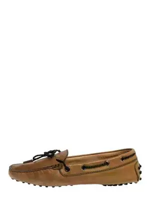 TOD'S Leather Boat Shoes - Brown