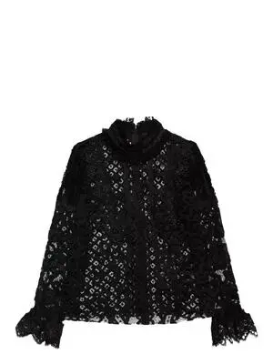 Anna Sui Lace-embroidered Blouse - Black