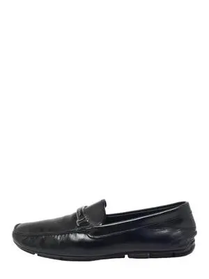 Prada Logo-plaque Loafers - Black