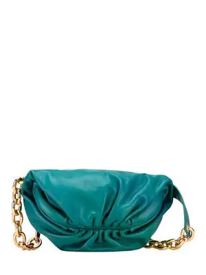 Bottega Veneta Lambskin Chain Pouch Belt Bag - Blue