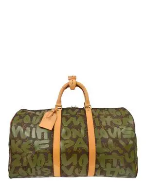 LOUIS VUITTON 2001 Graffiti Keepall 50 Duffle Bag - Green
