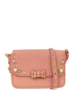 Miu Miu 2010s Studded Crossbody Bag - Pink
