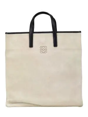 Loewe Anagram Suede Tote Bag - Brown